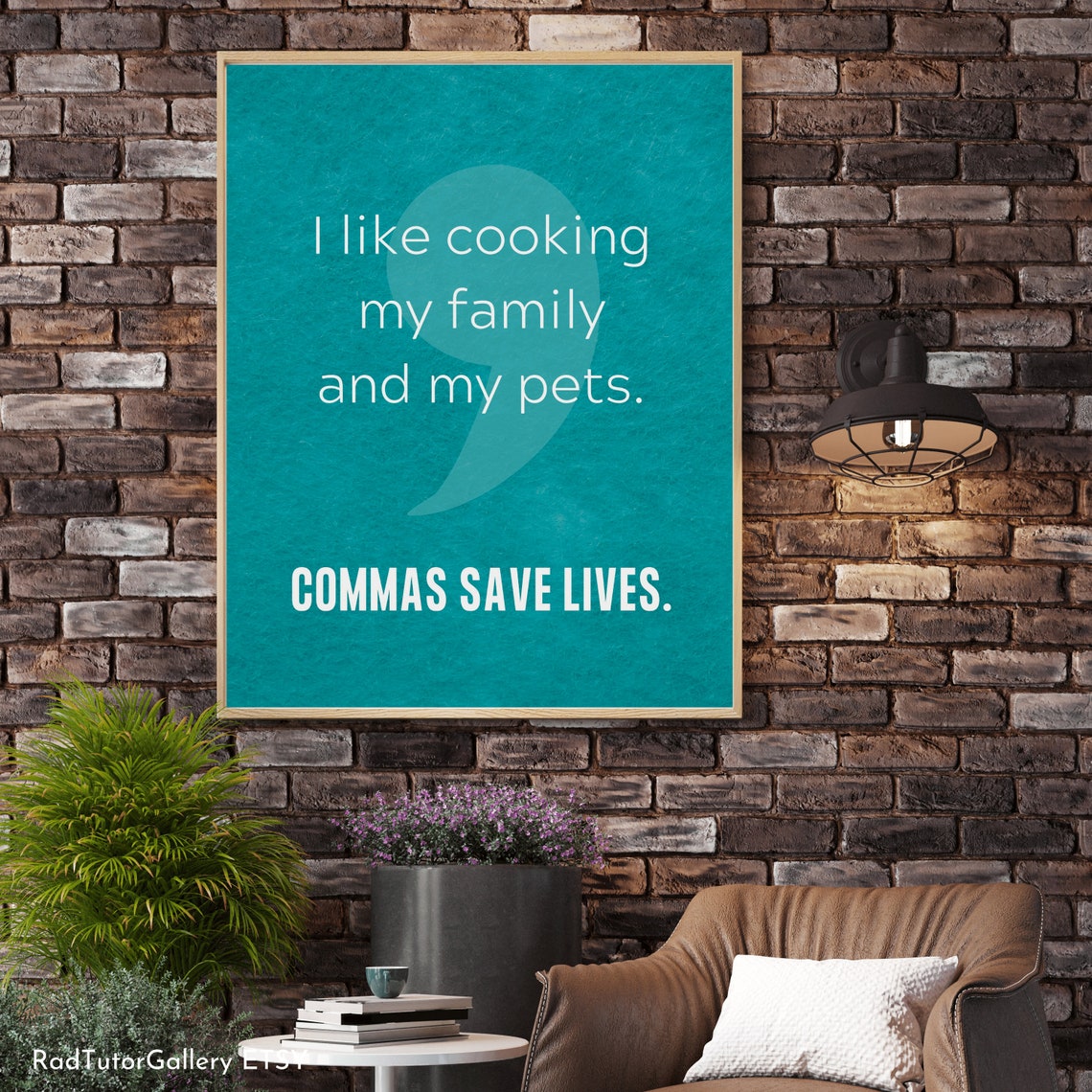 Funny Comma Poster Writing Help Poster English Teacher Gift - Etsy