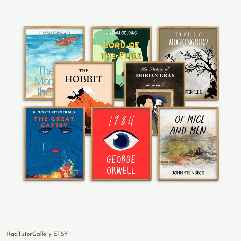 Popular Books Cover, Classic Literature Posters, Literary Prints ...