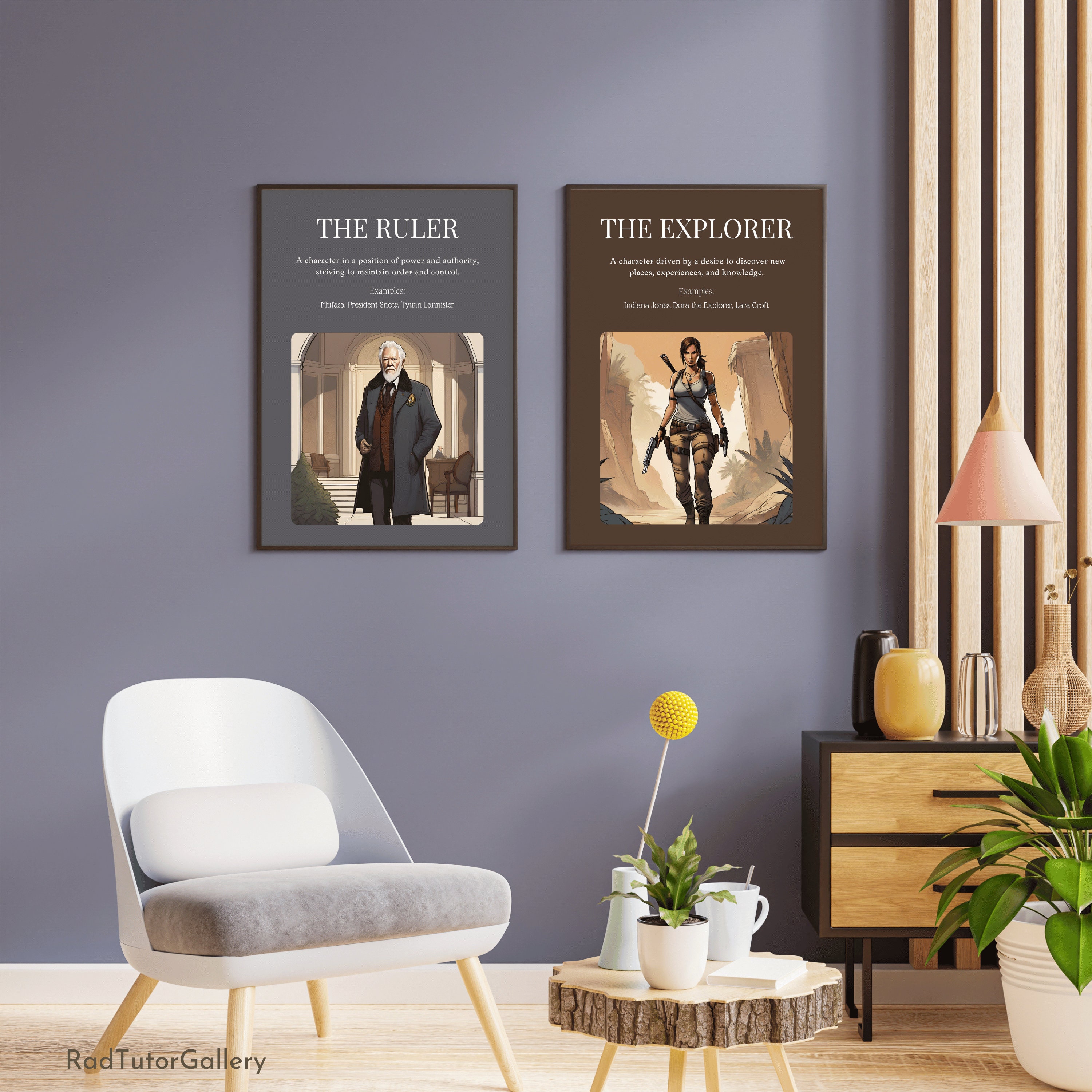Character Archetypes Posters, Elements of Novel, Literary Prints ...