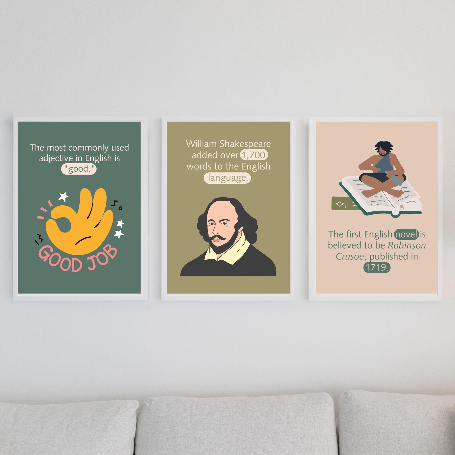 English Fun Facts Posters, Fun English Classroom Decor, Literature ...