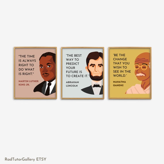 Historical Figures Wall Art Famous Inspirational Quotes - Etsy