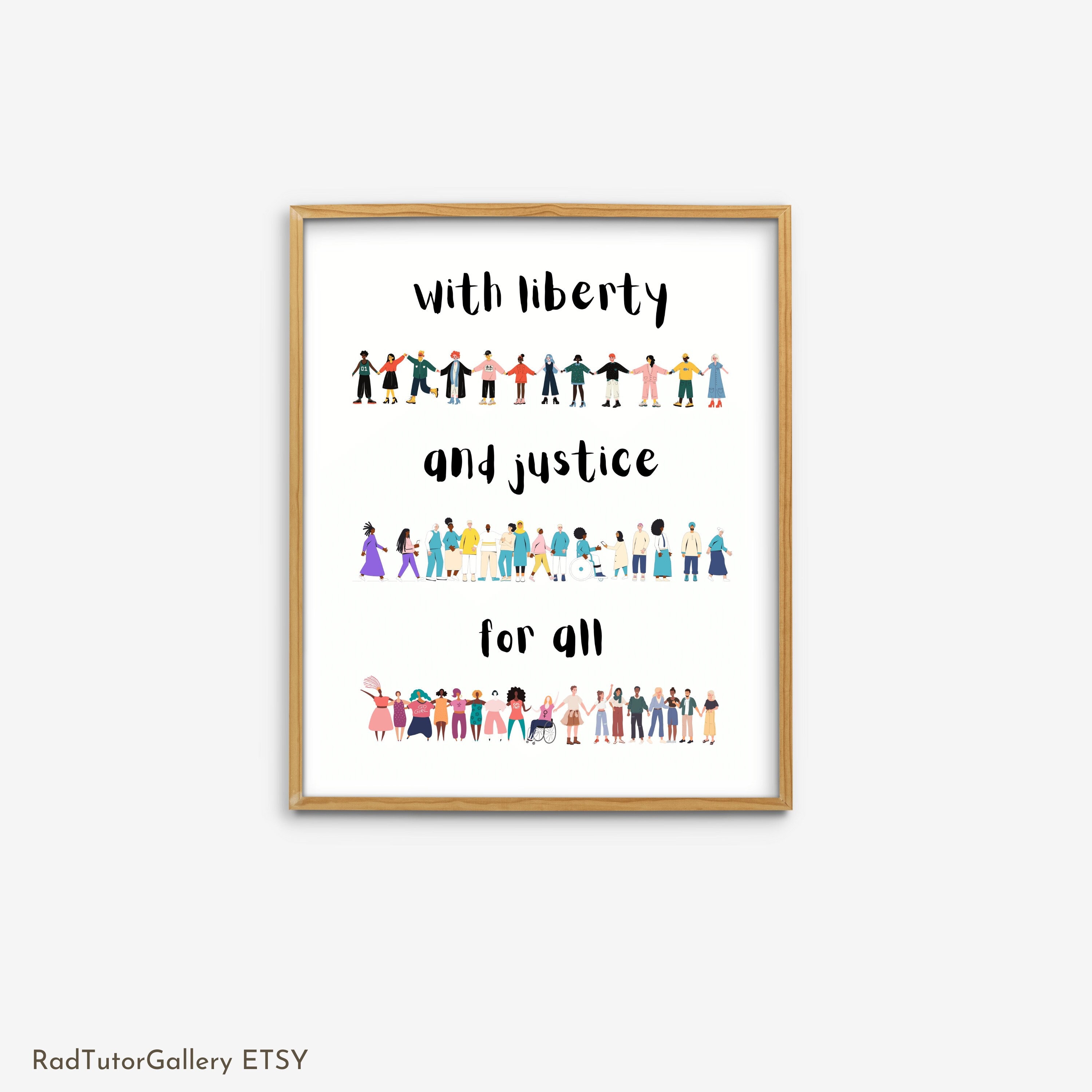 Justice for All Poster Human Rights Poster Social Justice - Etsy