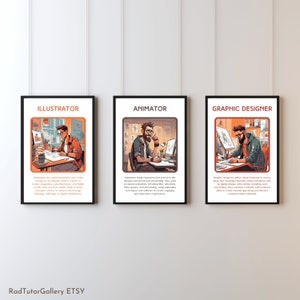 Art Careers Posters Sets of 10, Classroom Decor Bundle, Art Teacher ...