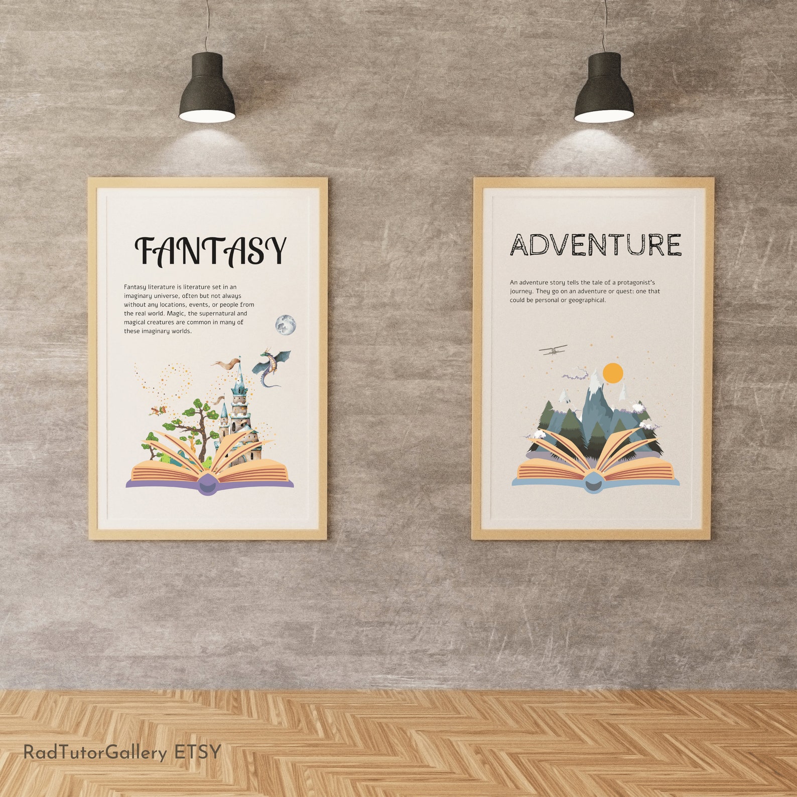 Literary Genre Posters Set of 9, Fiction Genres, Novel Genres Poster ...