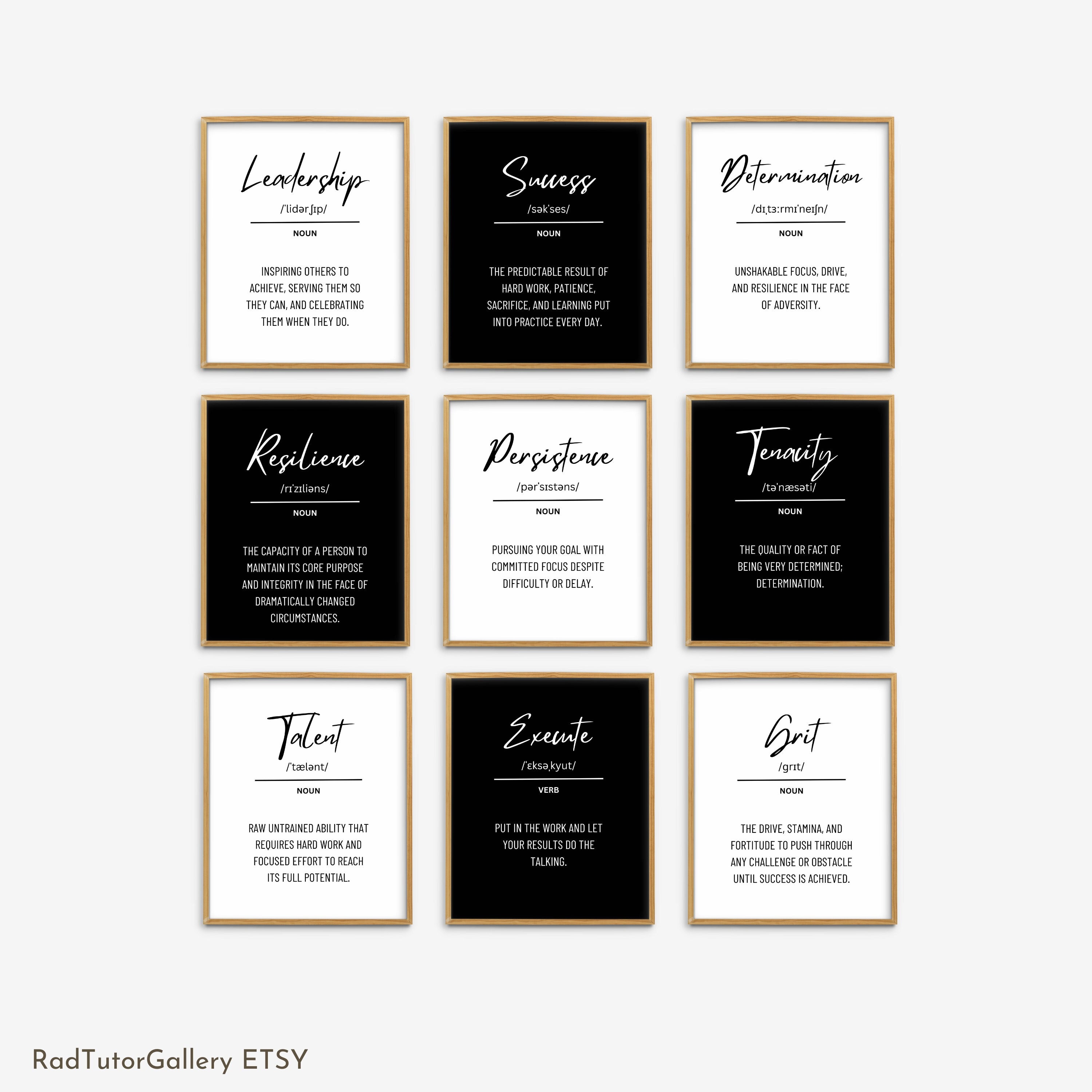 Success Motivational Posters Set of 9, Classroom Printable, Classroom ...