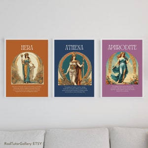 Greek Gods Educational Poster, Ancient Greek Gods and Goddesses, Greek ...