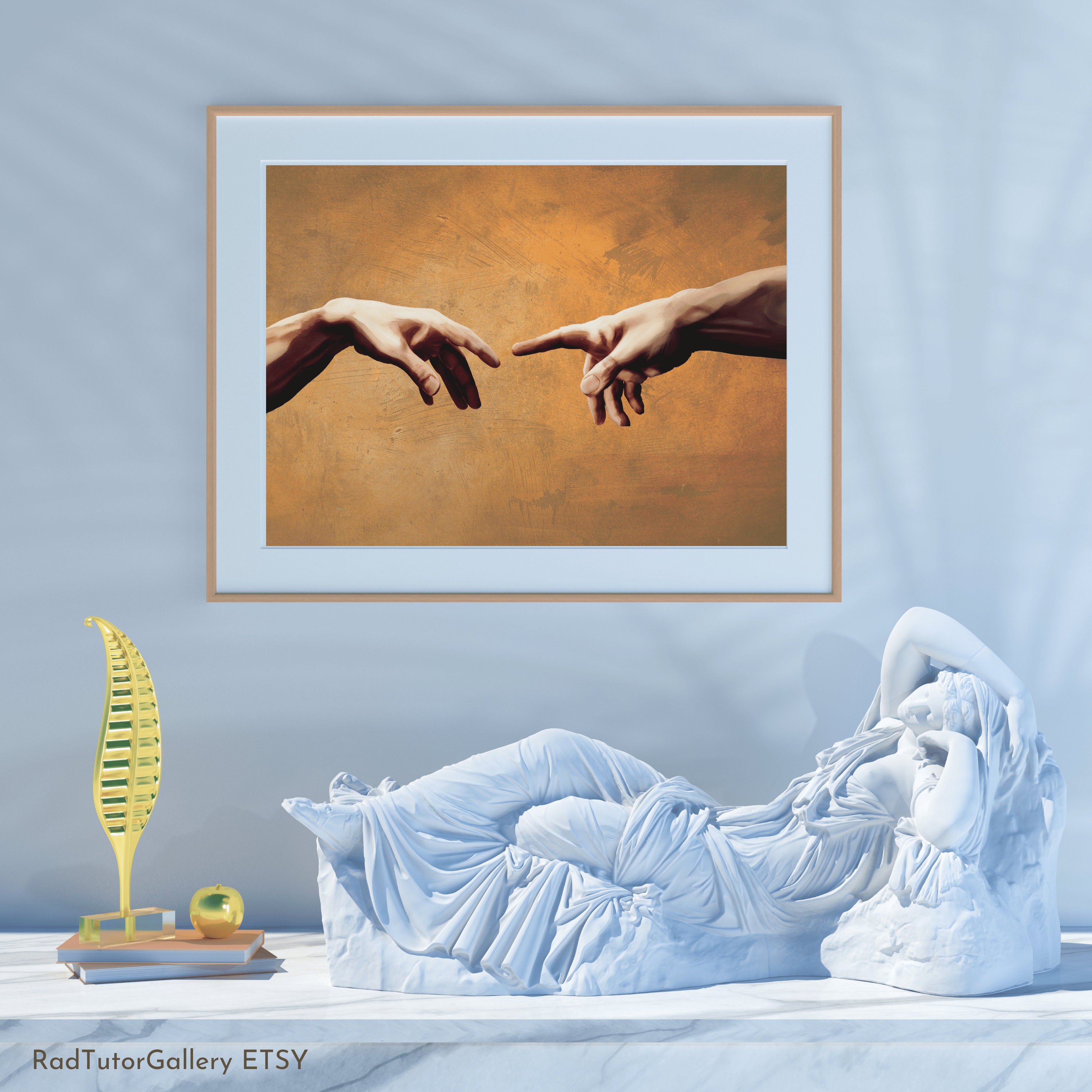 The Creation of Adam Wall Art, Light Academia Room Decor, Aesthetic ...