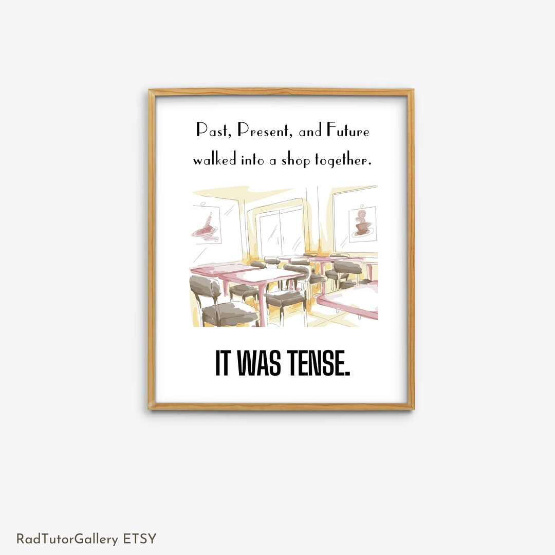 Funny Grammar English Poster, English Classroom Decor, Grammar Pun ...