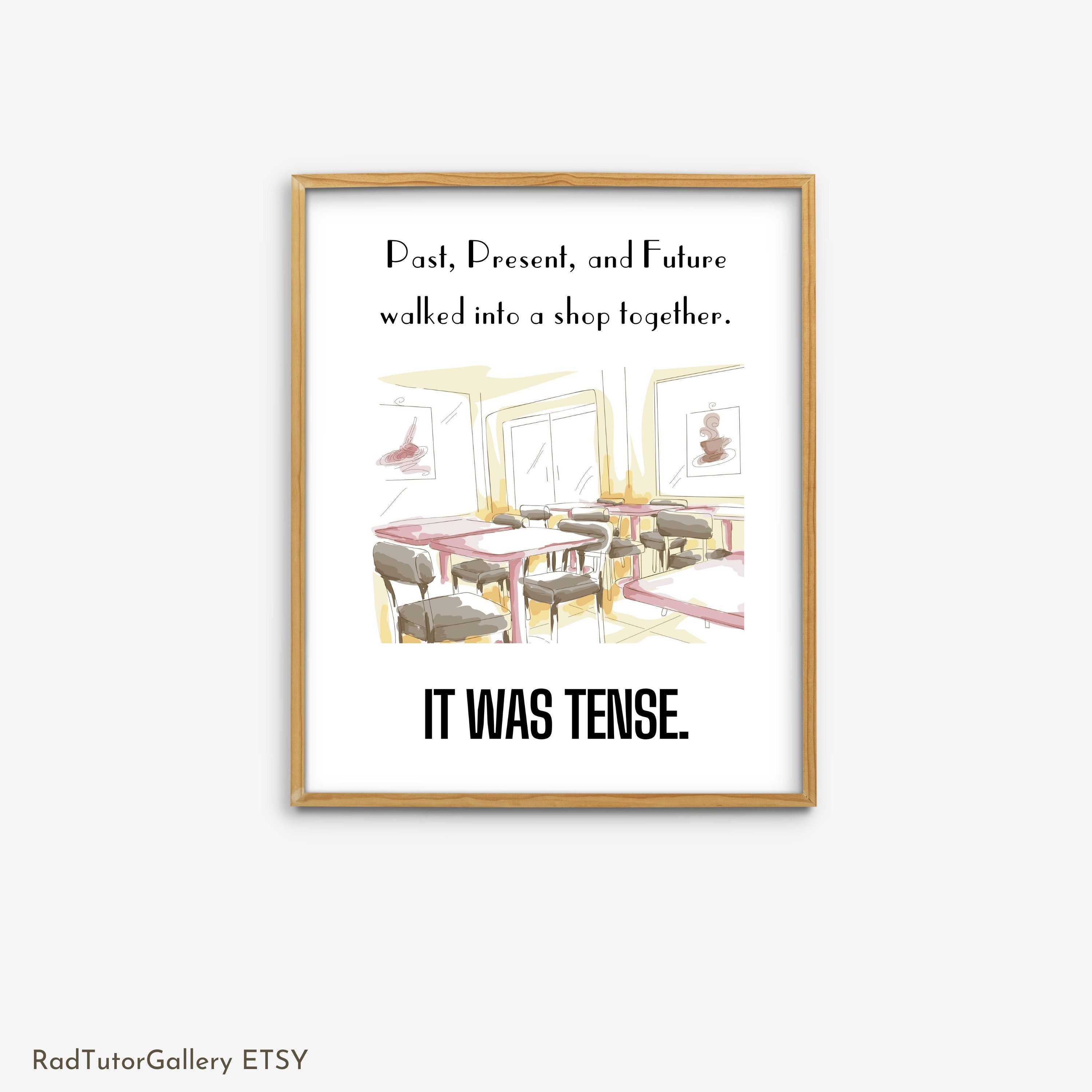 Funny Grammar English Poster, English Classroom Decor, Grammar Pun ...