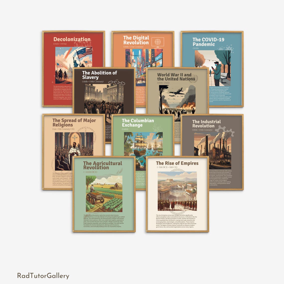 Turning Points in History Wall Arts, Historical Eras Posters, History ...