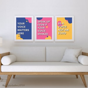 Growth Mindset Classroom Decor, Inclusion Posters Set Of3, Voice ...