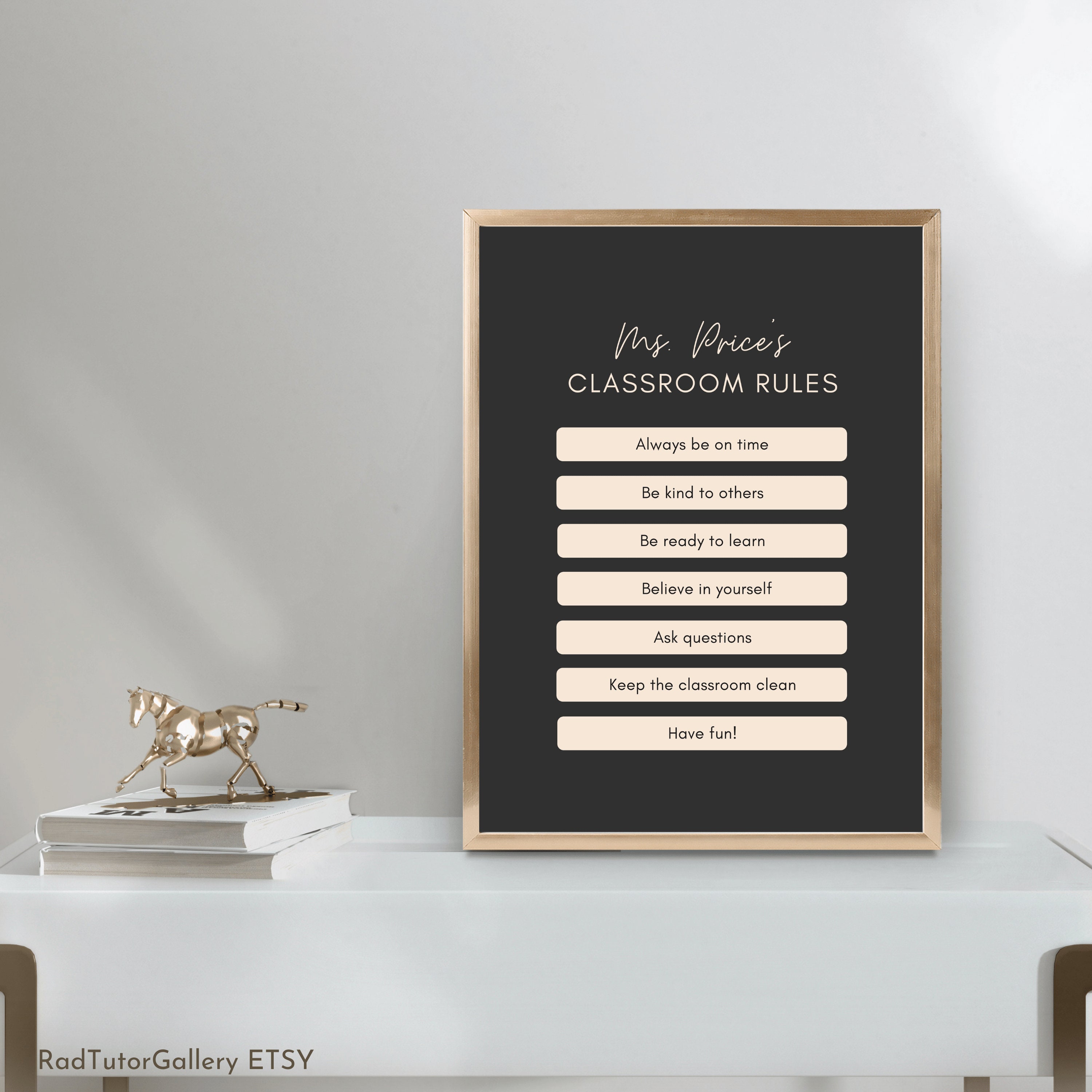 Custom Classroom Rules Minimalist Class Rules Poster - Etsy