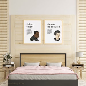 Influential Inspiring Authors Posters, Book Quote Wall Collage Bundle ...