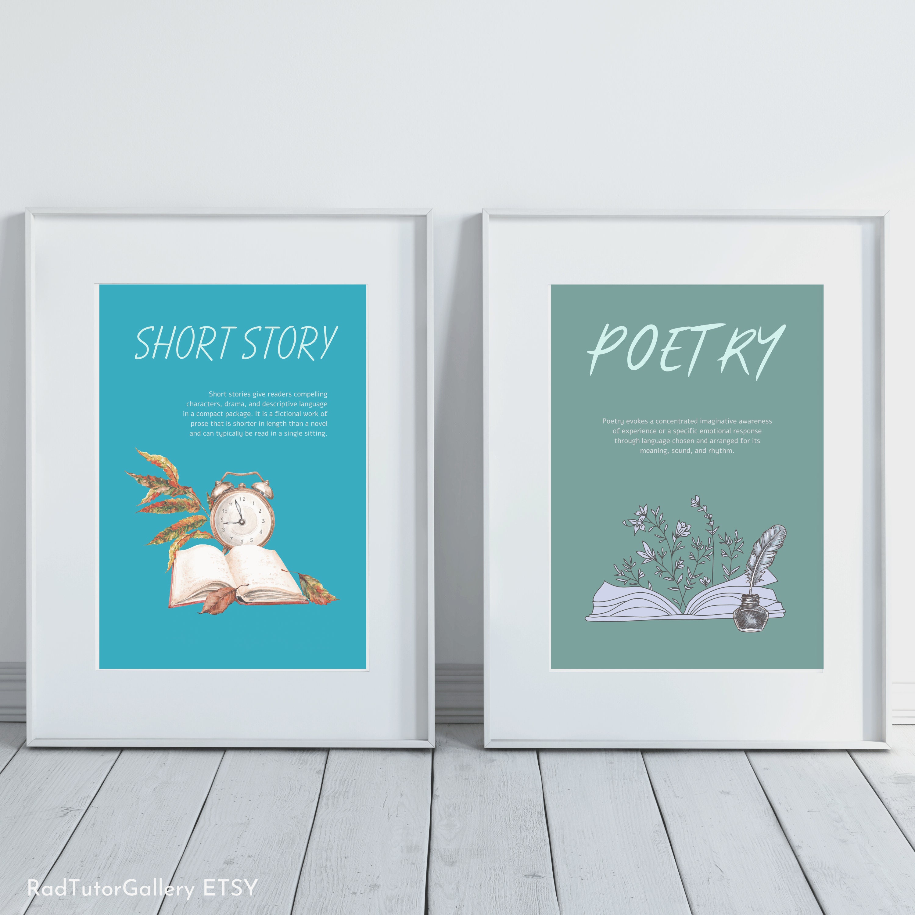 Literary Genre Posters Set of 10, Fiction Genres, Novel Genres Poster ...