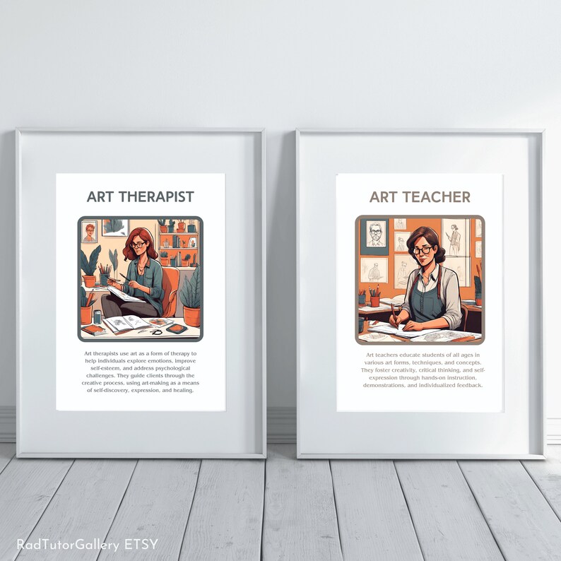Art Careers Posters Sets of 10, Classroom Decor Bundle, Art Teacher ...