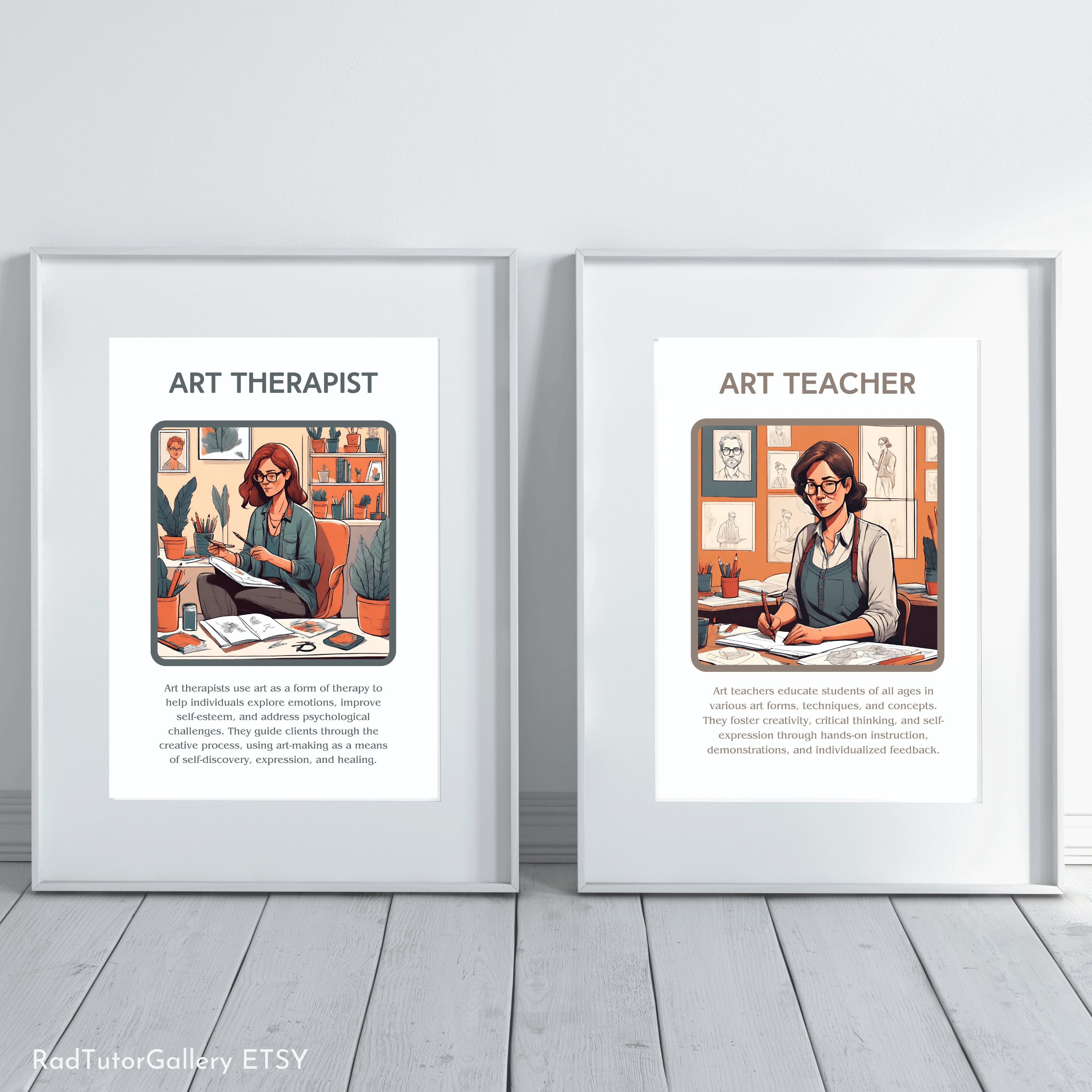 Art Careers Posters Sets of 10, Classroom Decor Bundle, Art Teacher ...