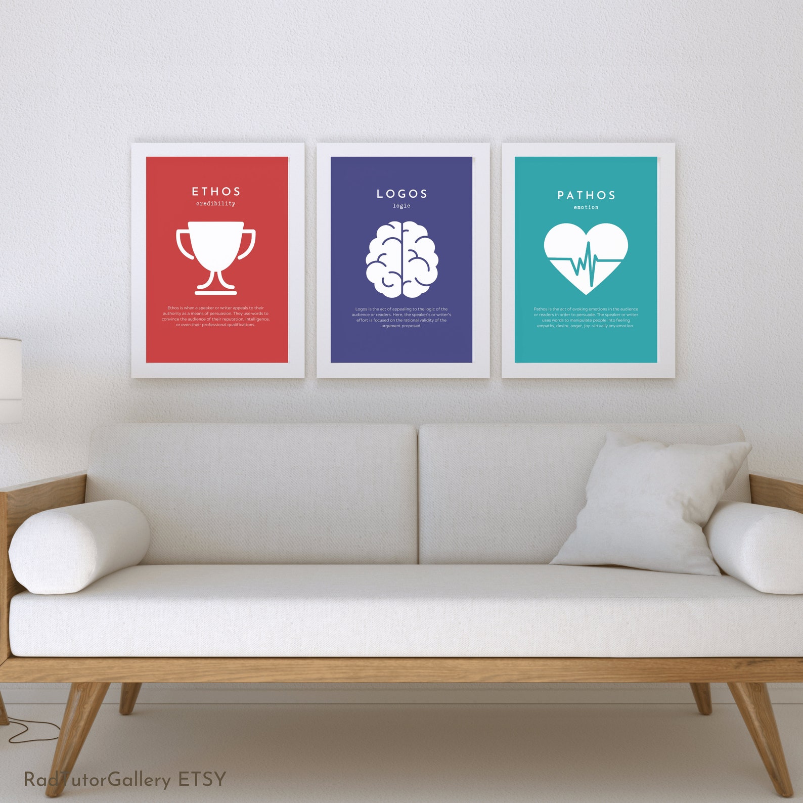 Ethos Pathos Logos Posters Set of 3, Rhetorical Appeals, English ...