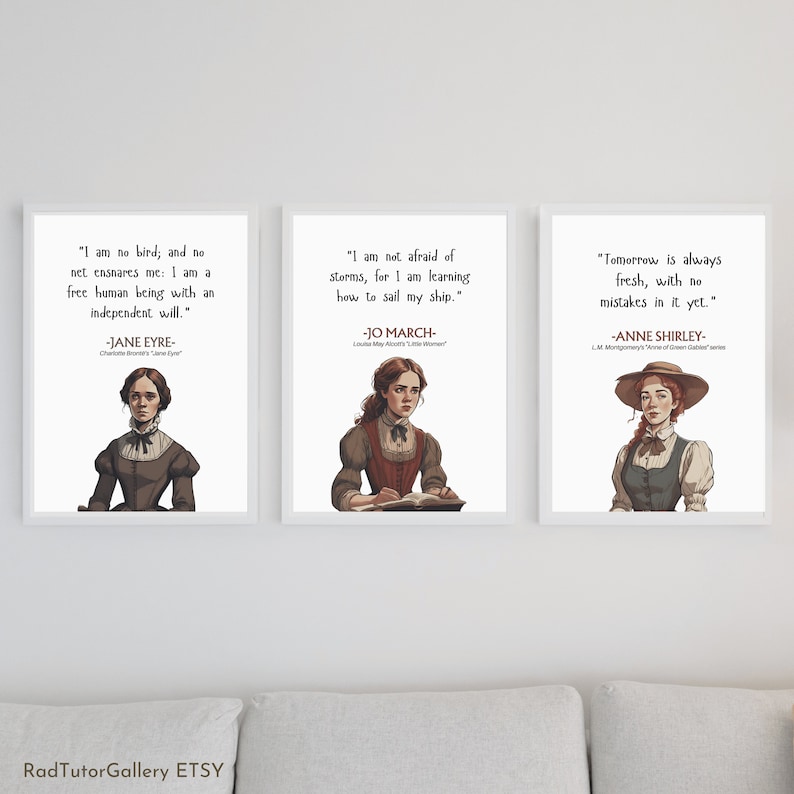 Popular Books Characters Motivational Quotes, Literature Posters ...