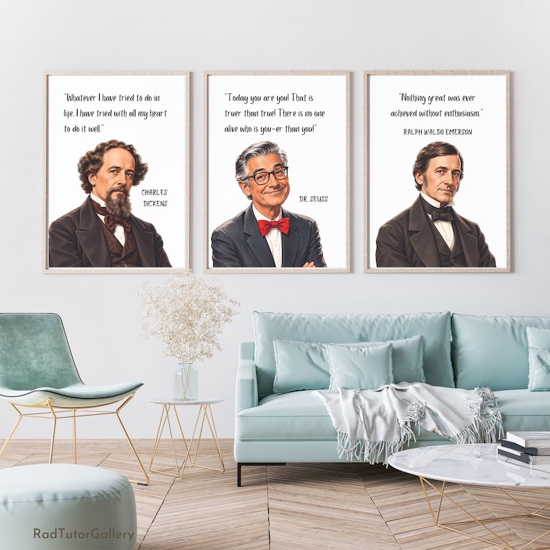 Famous Authors Inspirational Quotes, Motivational Quote Wall Collage ...