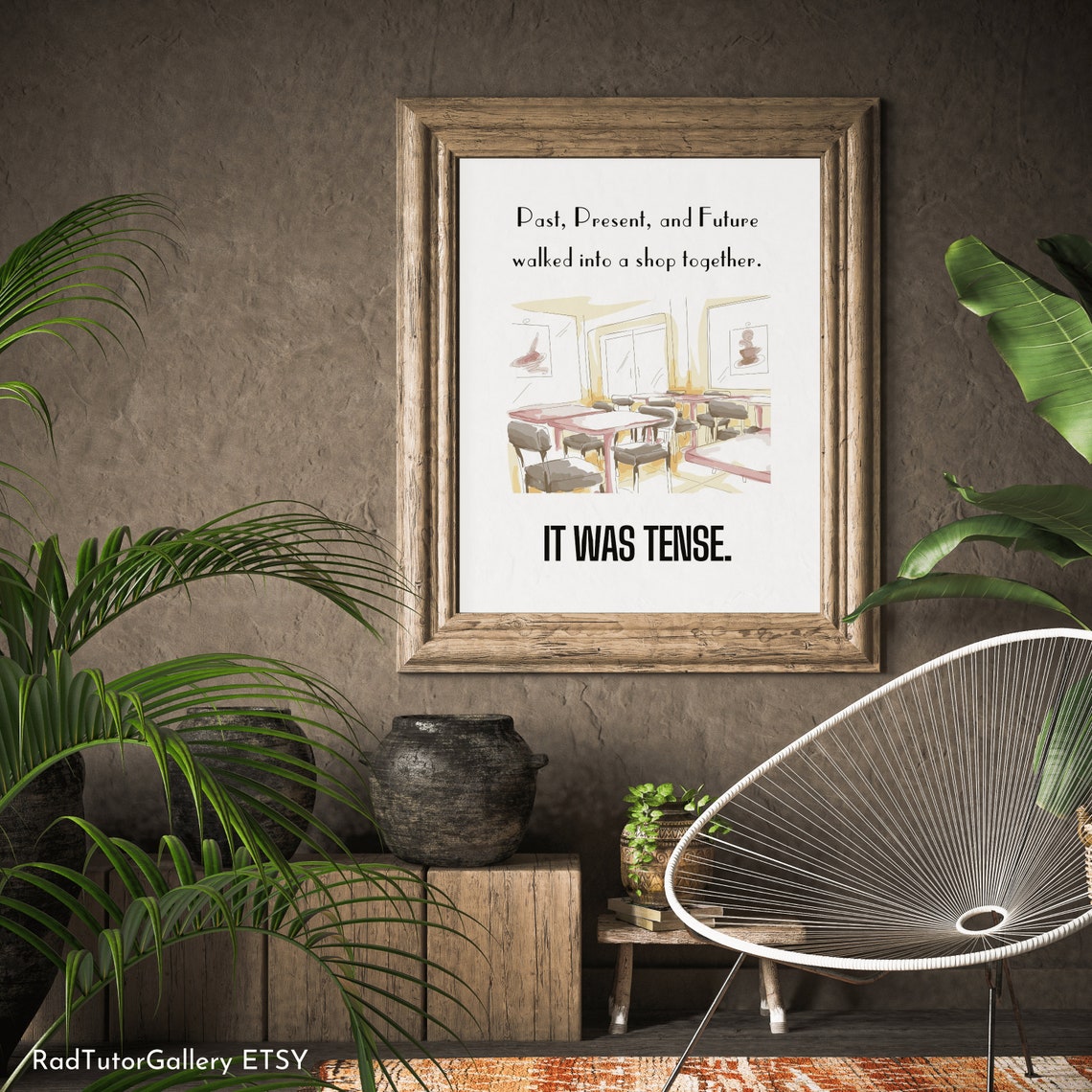 Funny Grammar English Poster, English Classroom Decor, Grammar Pun ...