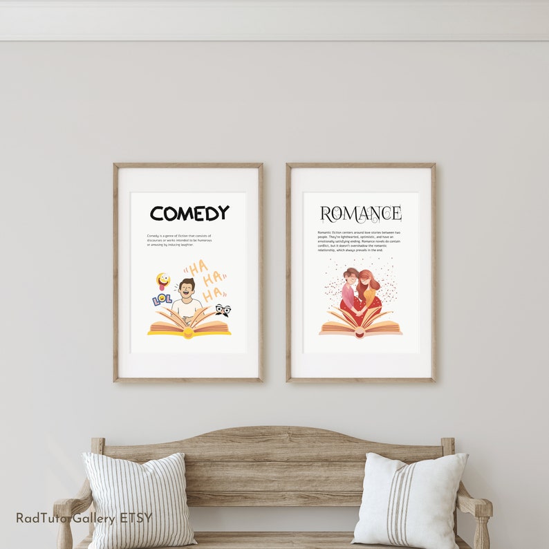 Literary Genre Posters Set of 9 Fiction Genres Novel Genres - Etsy