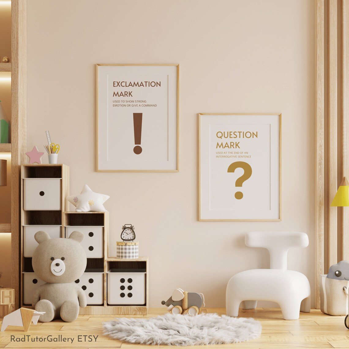 Punctuation Classroom Posters Set of 12, Boho Classroom Decor, English ...