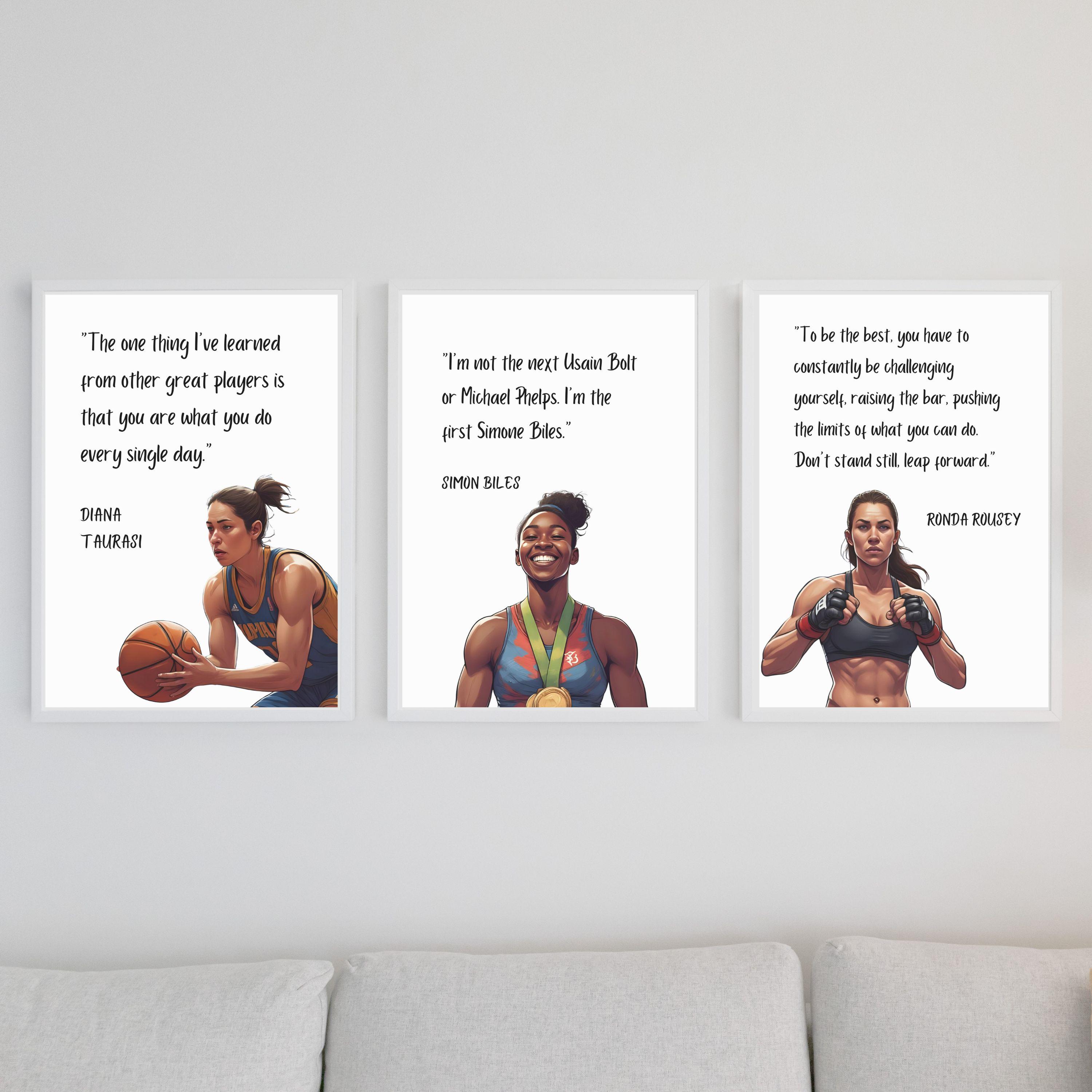 Famous Female Athletes Posters Set of 12, Inspirational Posters ...