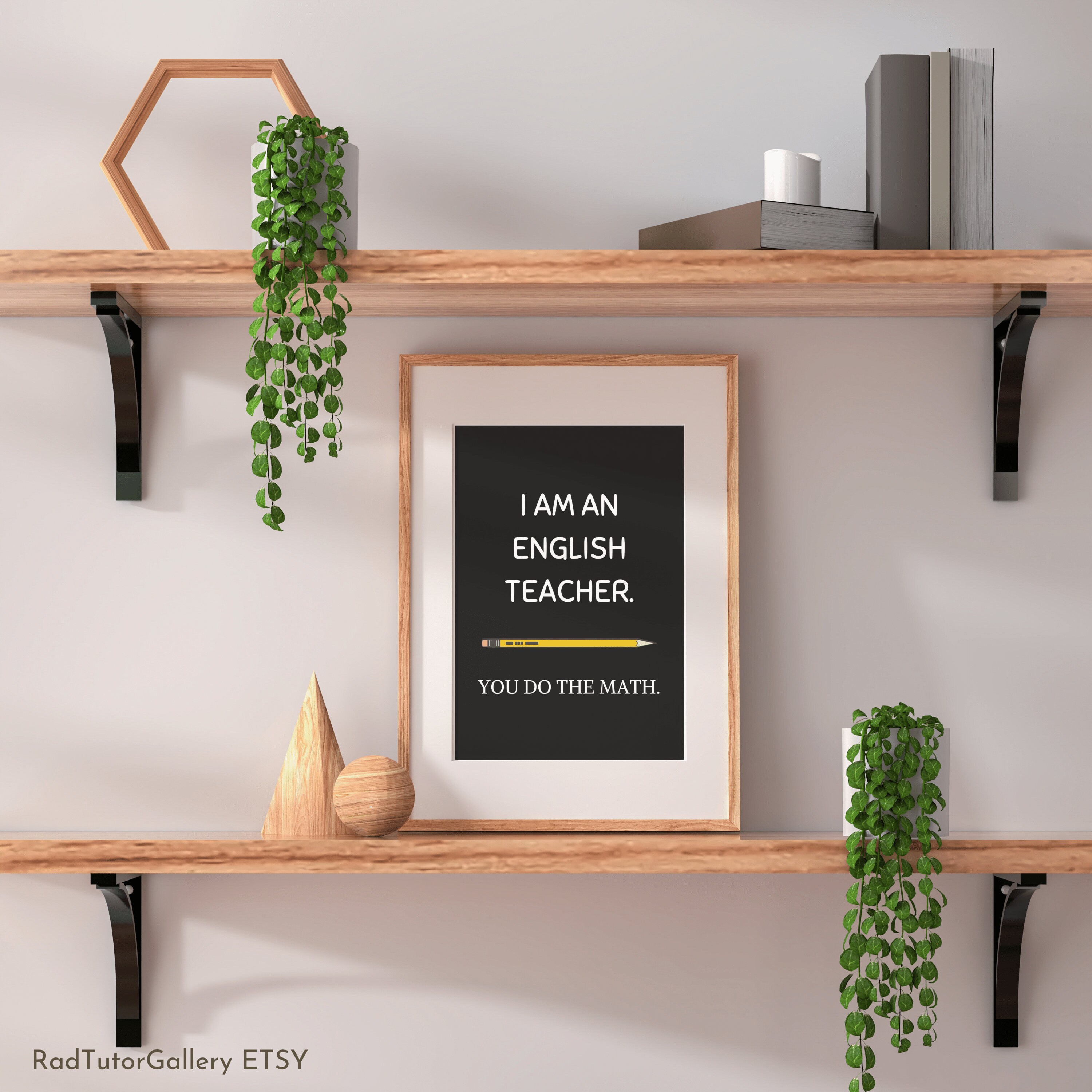 English Teacher Poster Wall Art, English Teacher Literary Poster ...