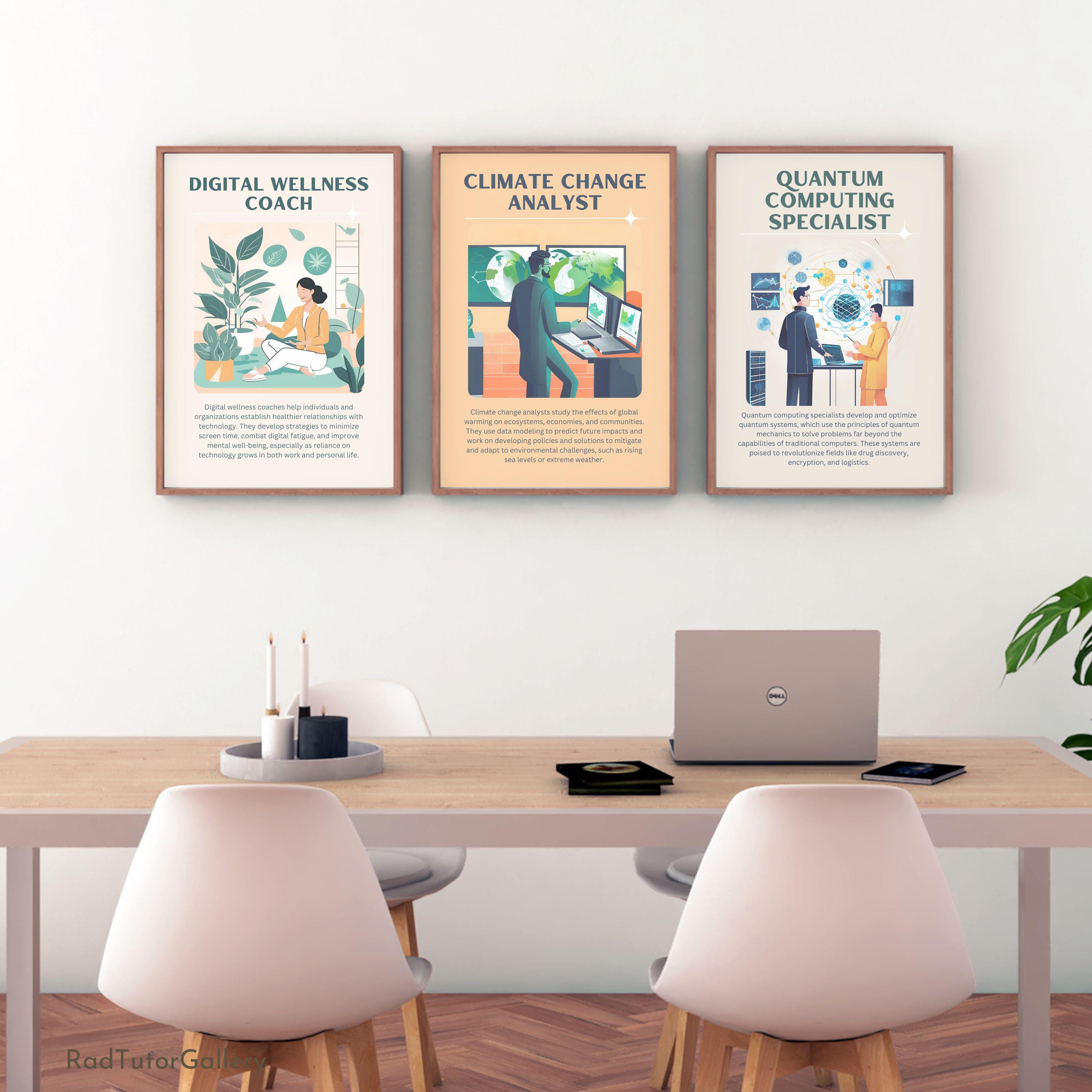 Careers of the Future Posters, Future Jobs Wall Art, Trendy Classroom ...