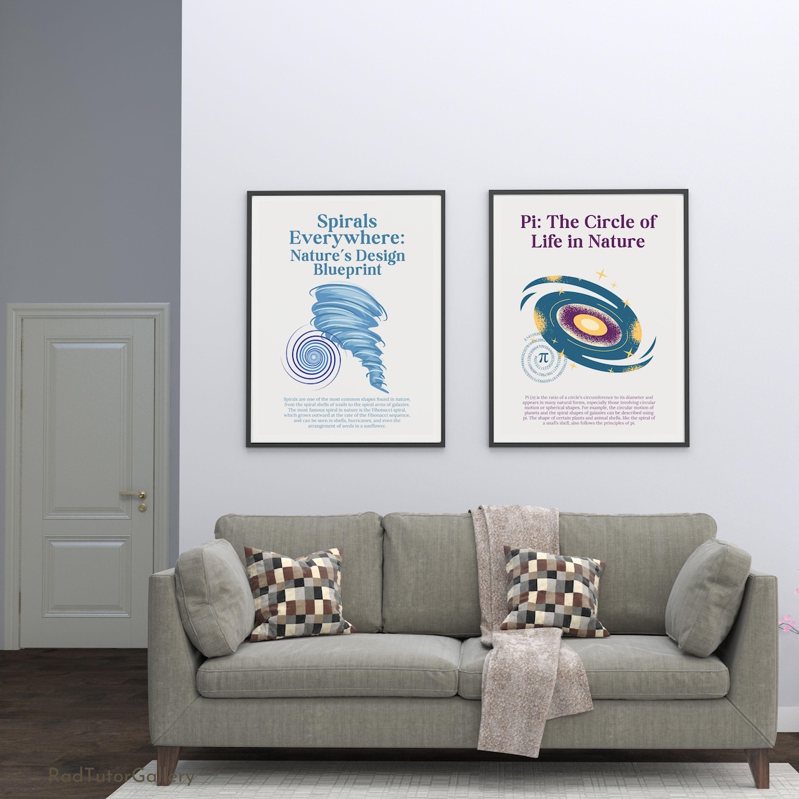 Math in Nature Posters, Math in Real Life Classroom Poster, Mathematics ...