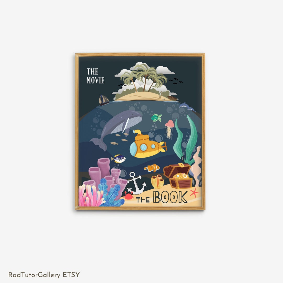 The Movie Vs the Book Wall Art, Literary Art Print. Book Poster ...