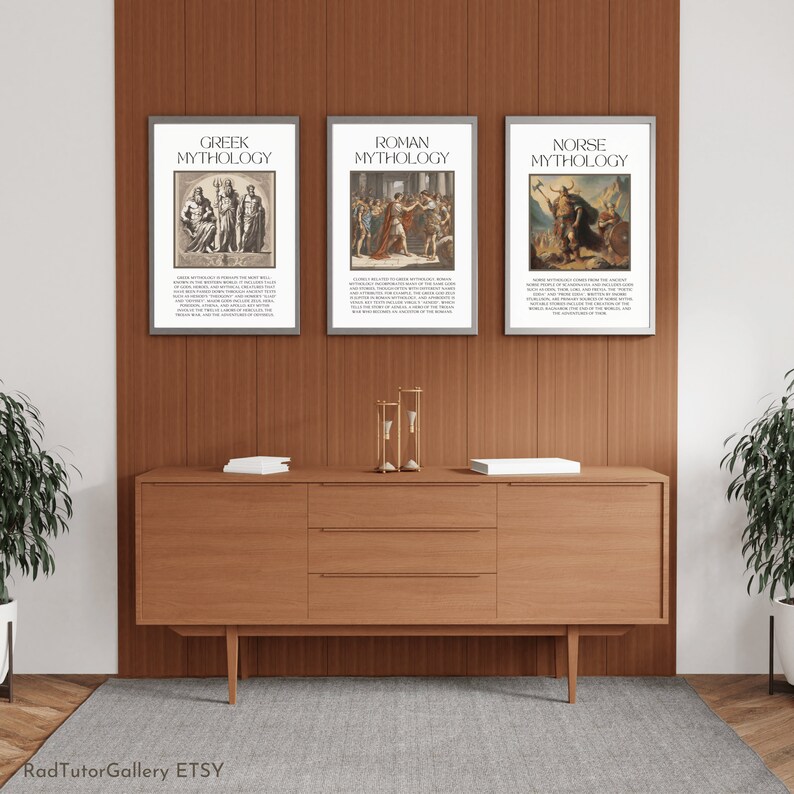 Popular Mythologies Posters, Myths and Legends Gift, Mythology Wall ...