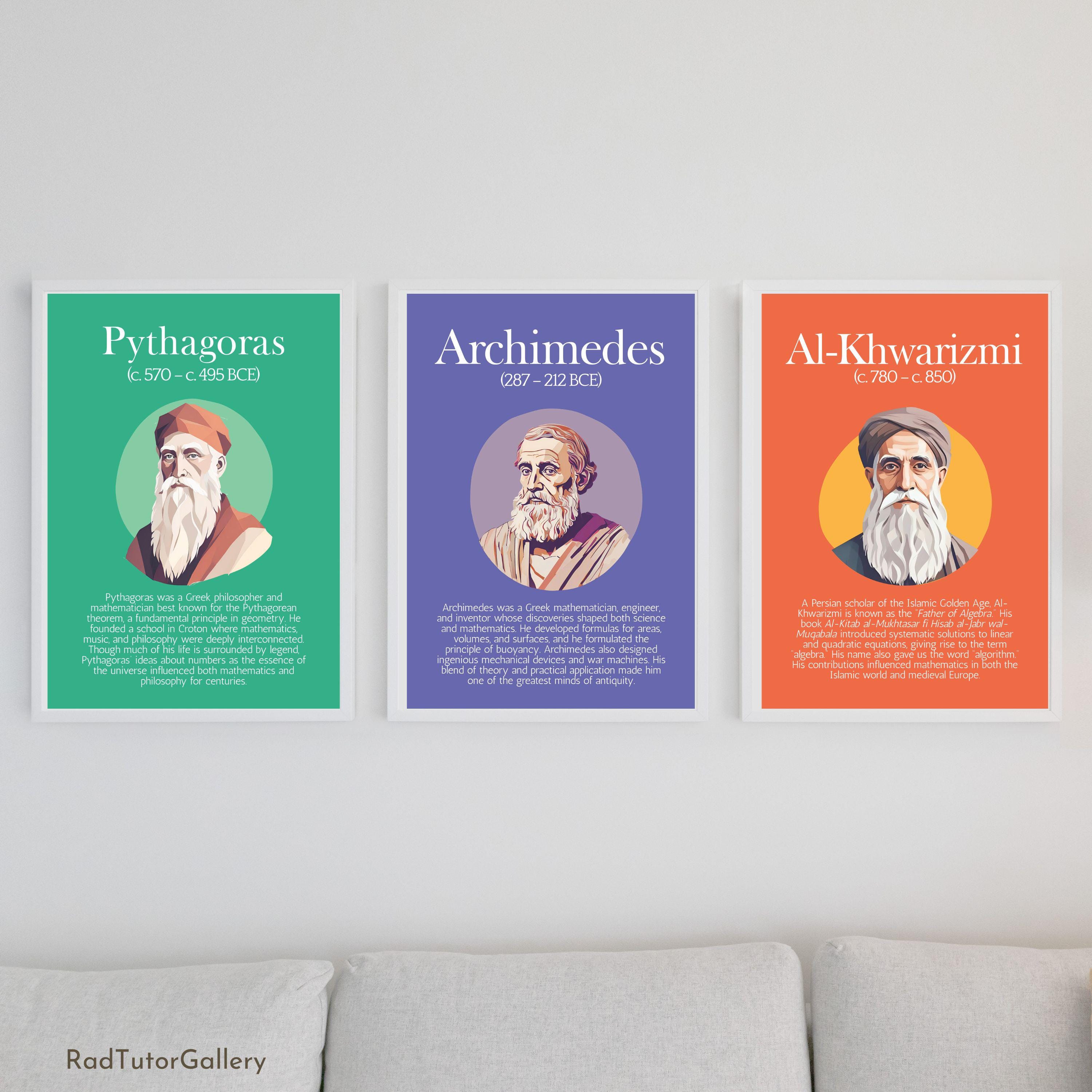 Famous Mathematicians Posters, STEM Figures Classroom Poster ...