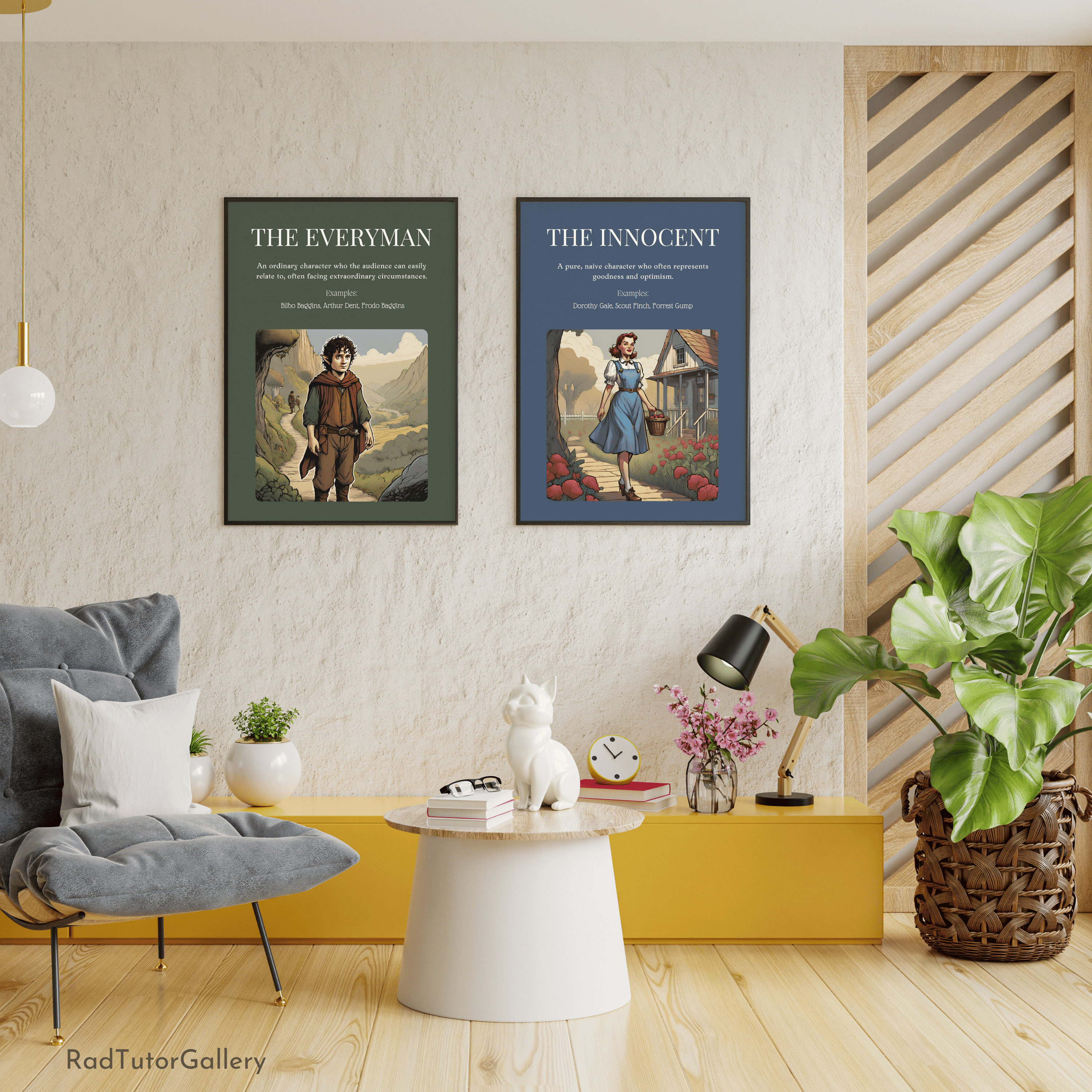 Character Archetypes Posters, Elements of Novel, Literary Prints ...