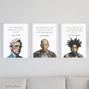 Famous Artists Quotes Set, Popular Artists Classroom Decor, Art Teacher ...