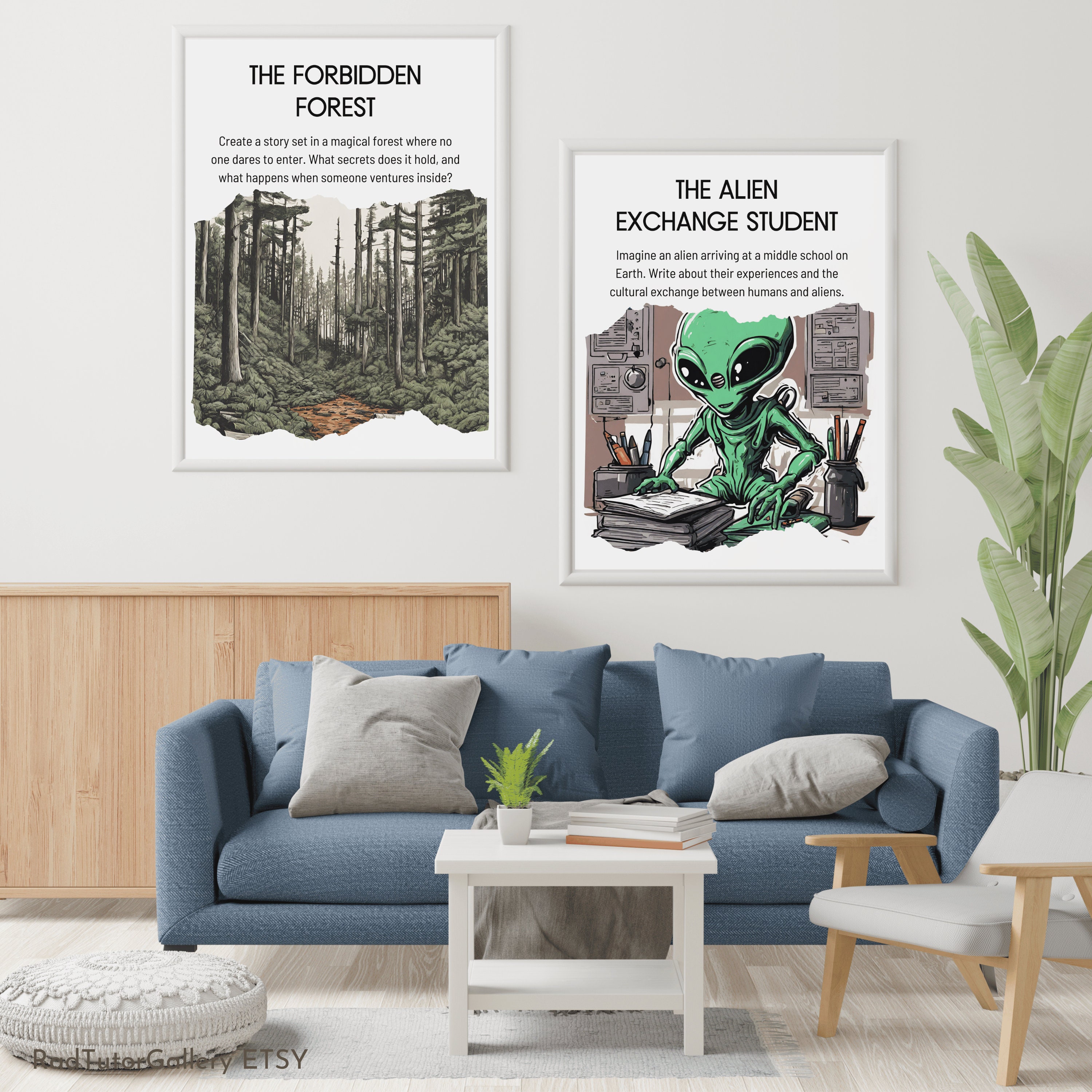 Writing Prompts Posters Set, Middle High School English Classroom Decor ...