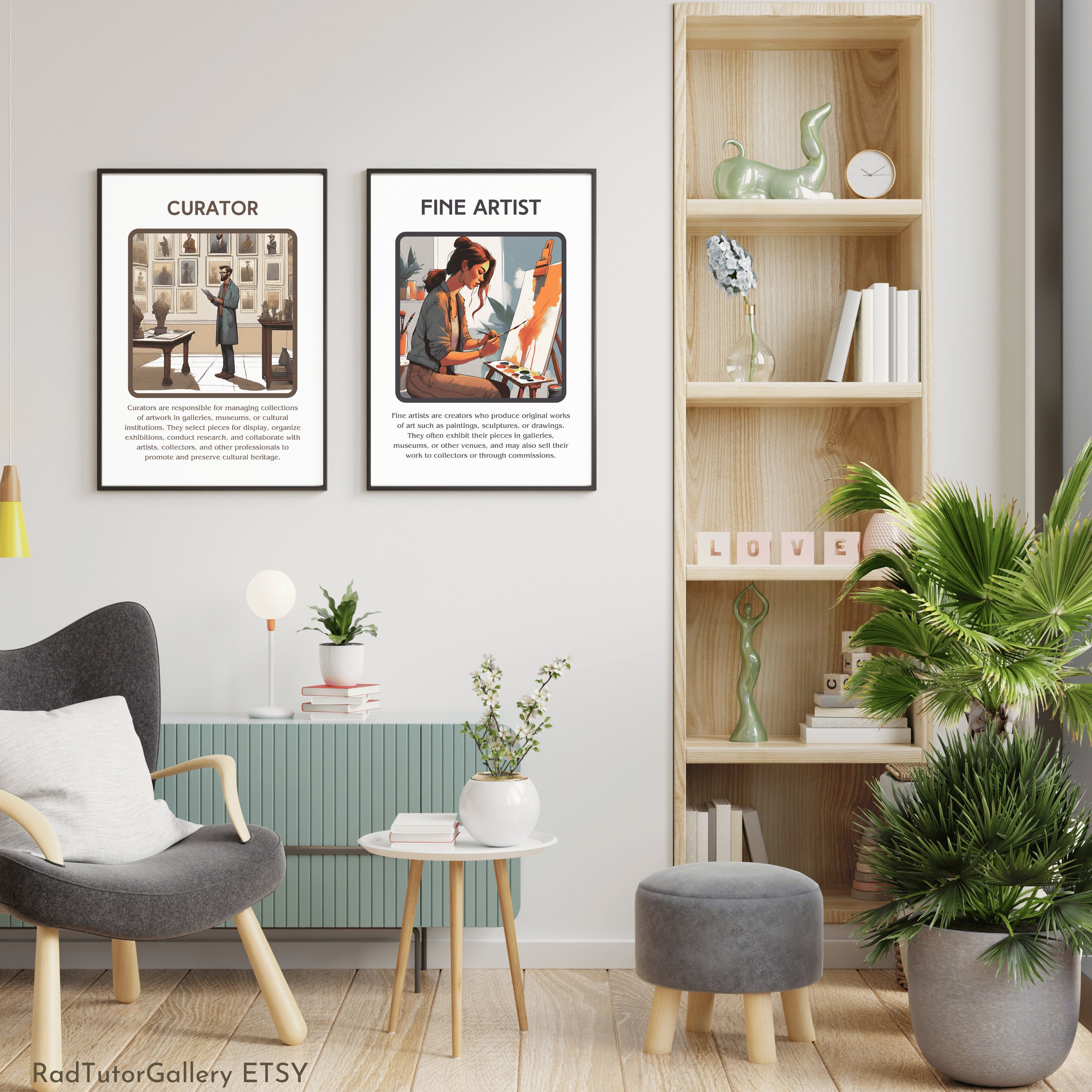 Art Careers Posters Sets of 10, Classroom Decor Bundle, Art Teacher ...