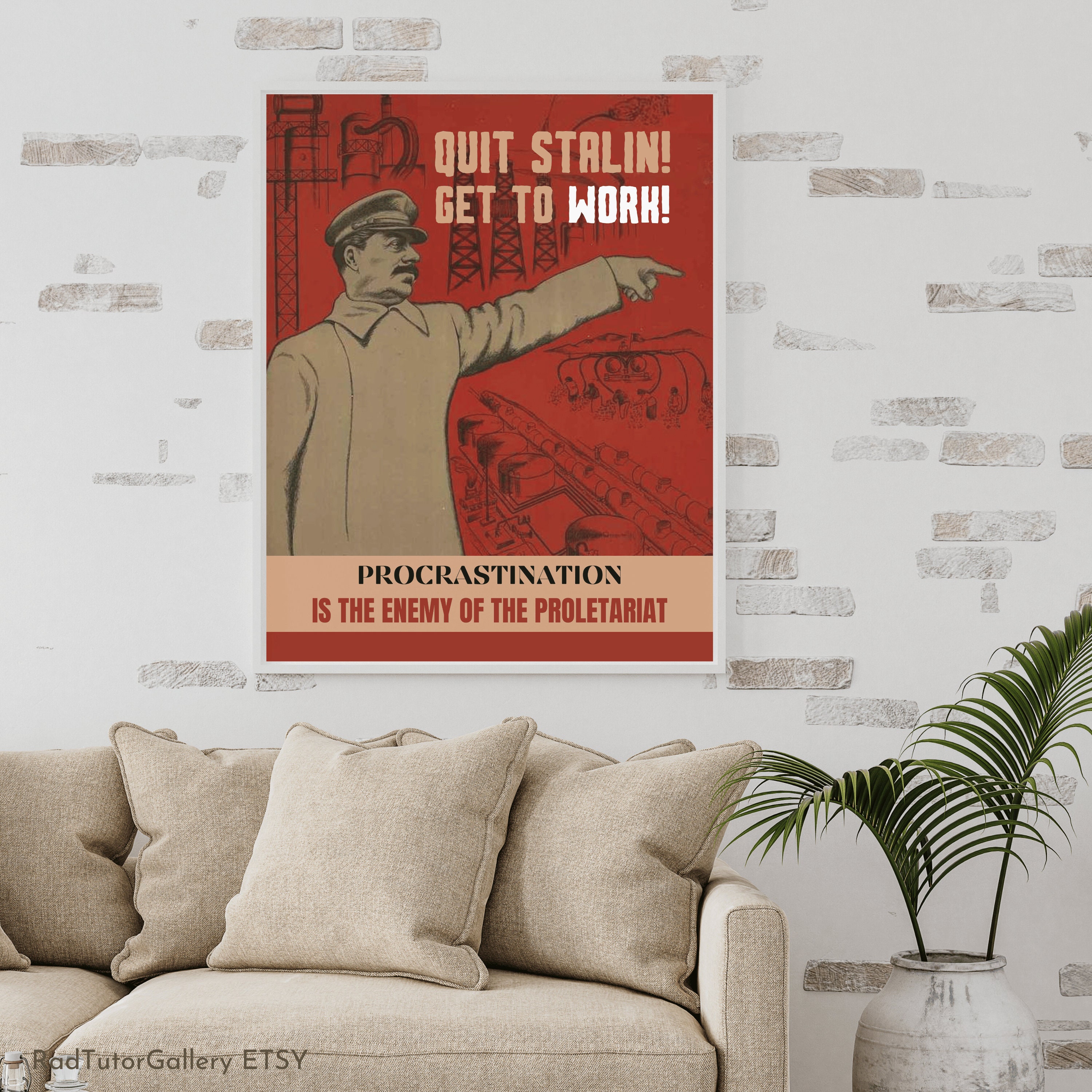 Quit Stalin Get to Work Funny Printable Classroom Poster, History ...