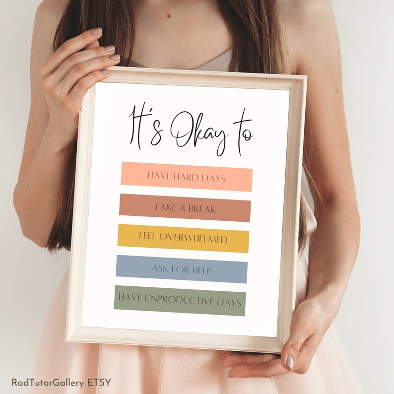 It's Okay Wall Art, Boho Classroom Decor, Classroom Poster, Classroom ...