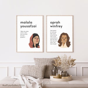 Influential Inspiring Authors Posters, Book Quote Wall Collage Bundle ...