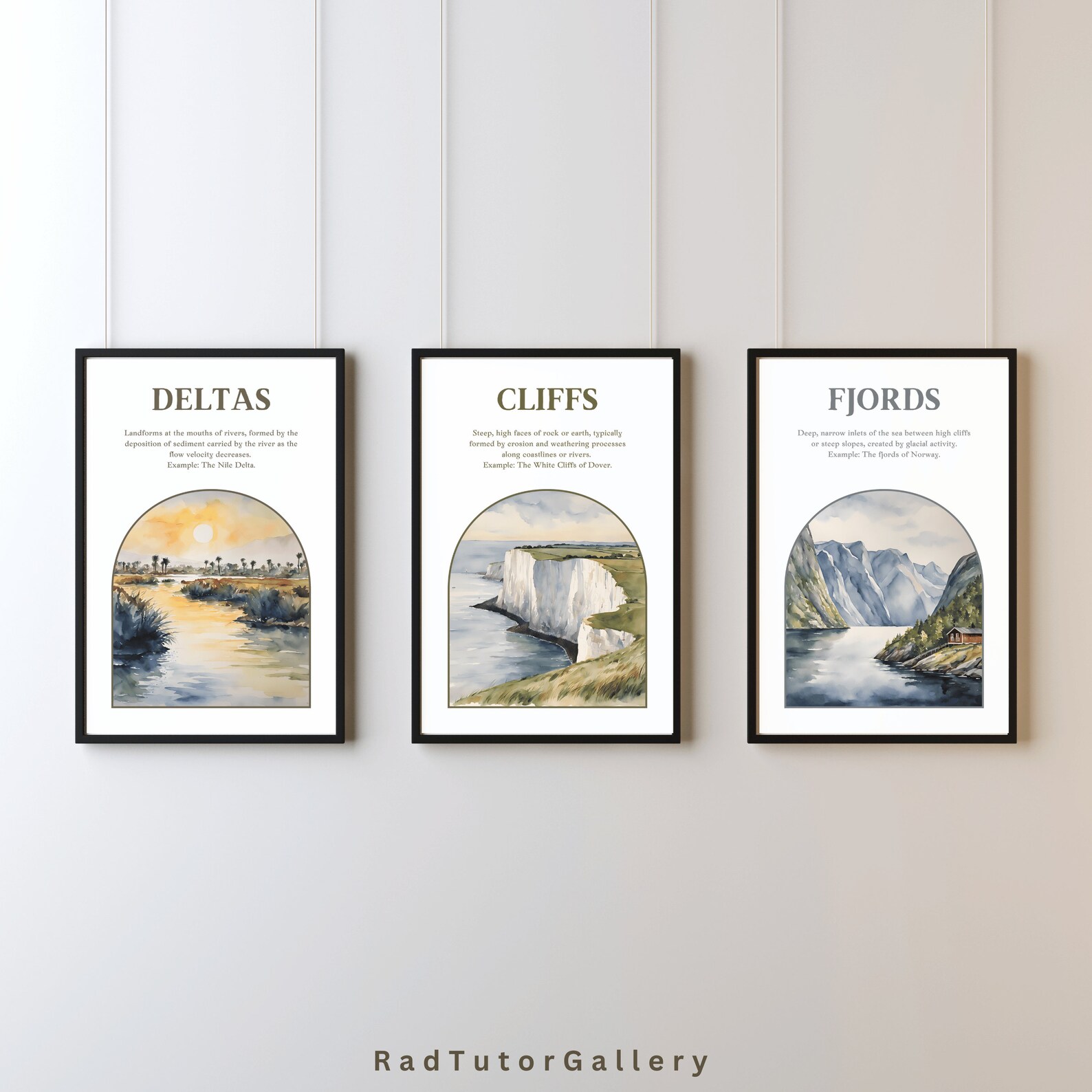 Landforms Posters Set, Natural Features Geography Classroom Decor for ...