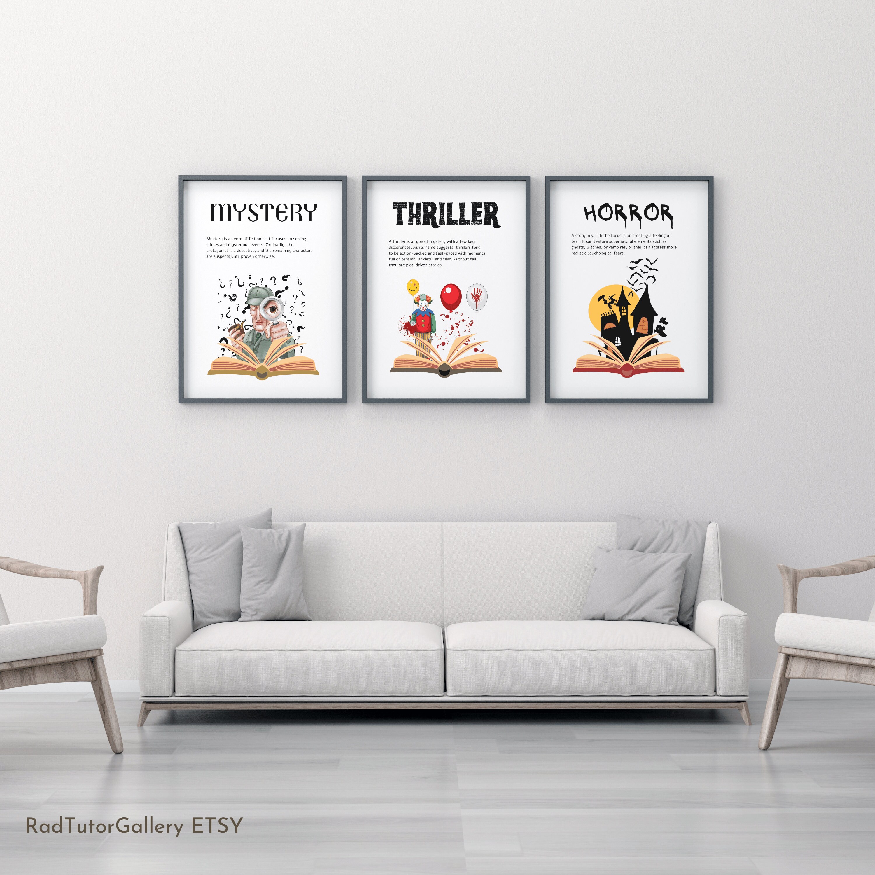 Literary Genre Posters Set of 9 Fiction Genres Novel Genres - Etsy