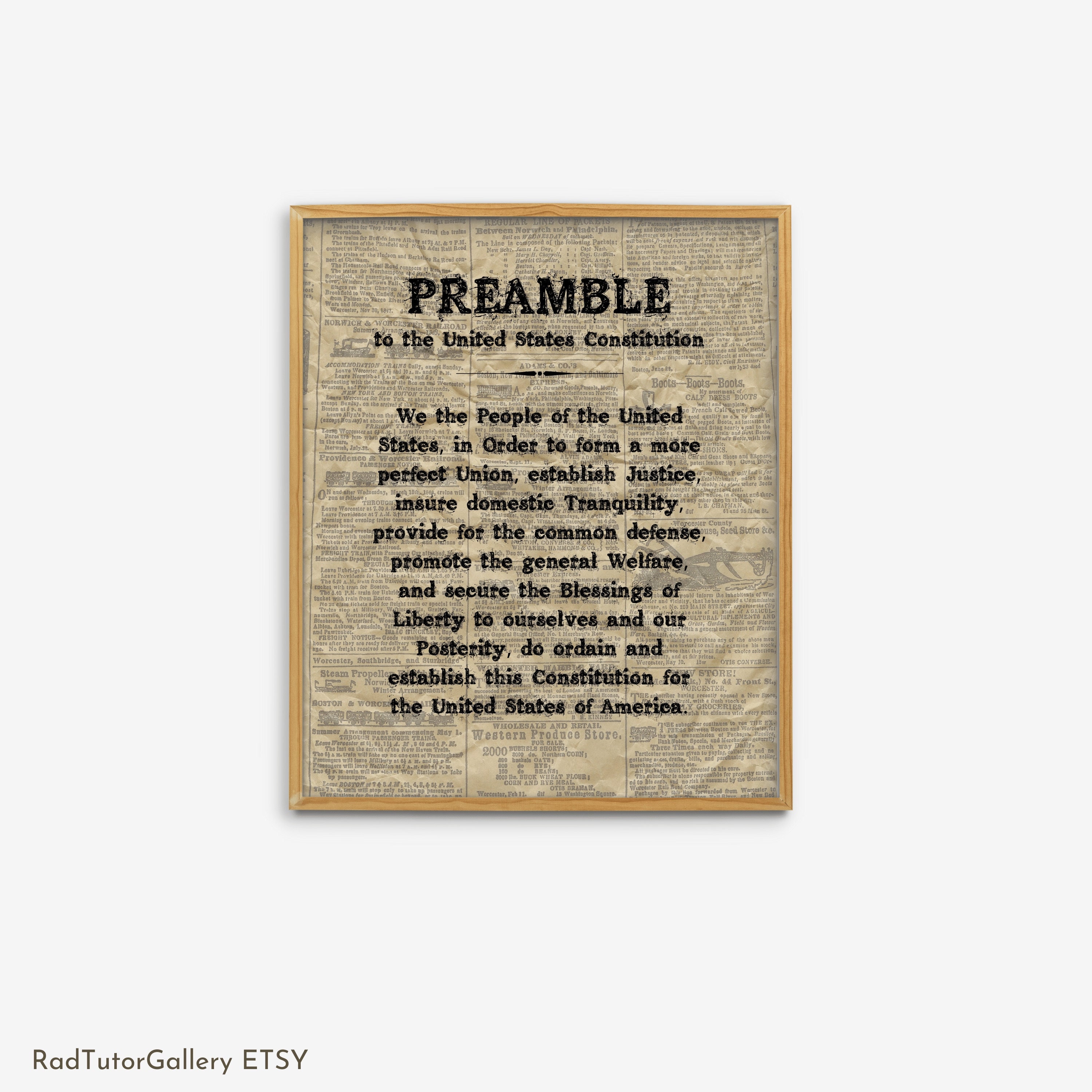 We the People Wall Art, American History Classroom Decor, Patriotic ...