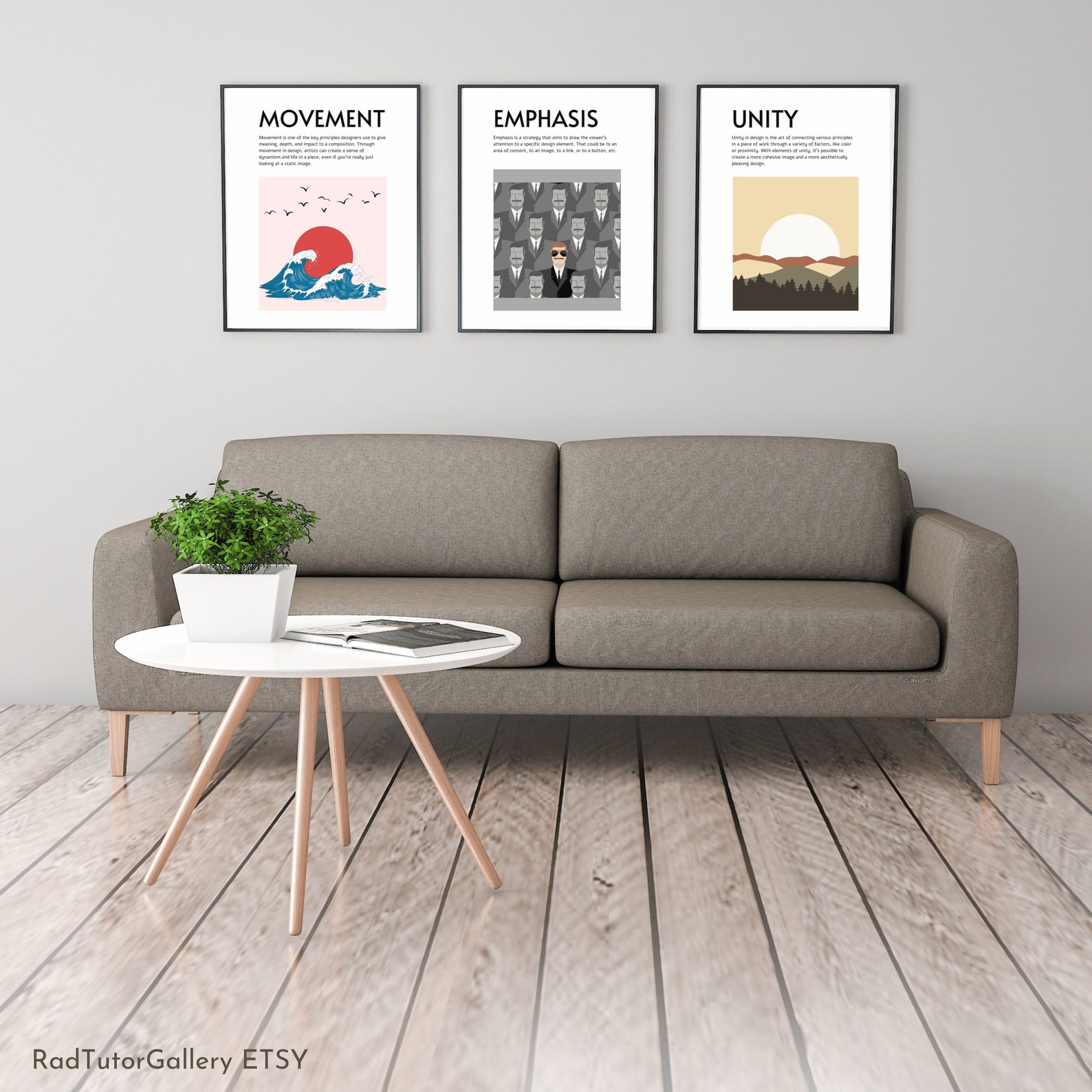 Principles of Design Posters Set of 8, Art Teacher Bulletin Board ...