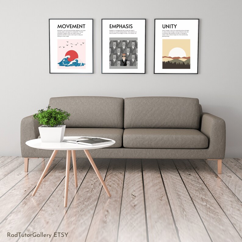 Principles of Design Posters Set of 8, Art Teacher Bulletin Board ...