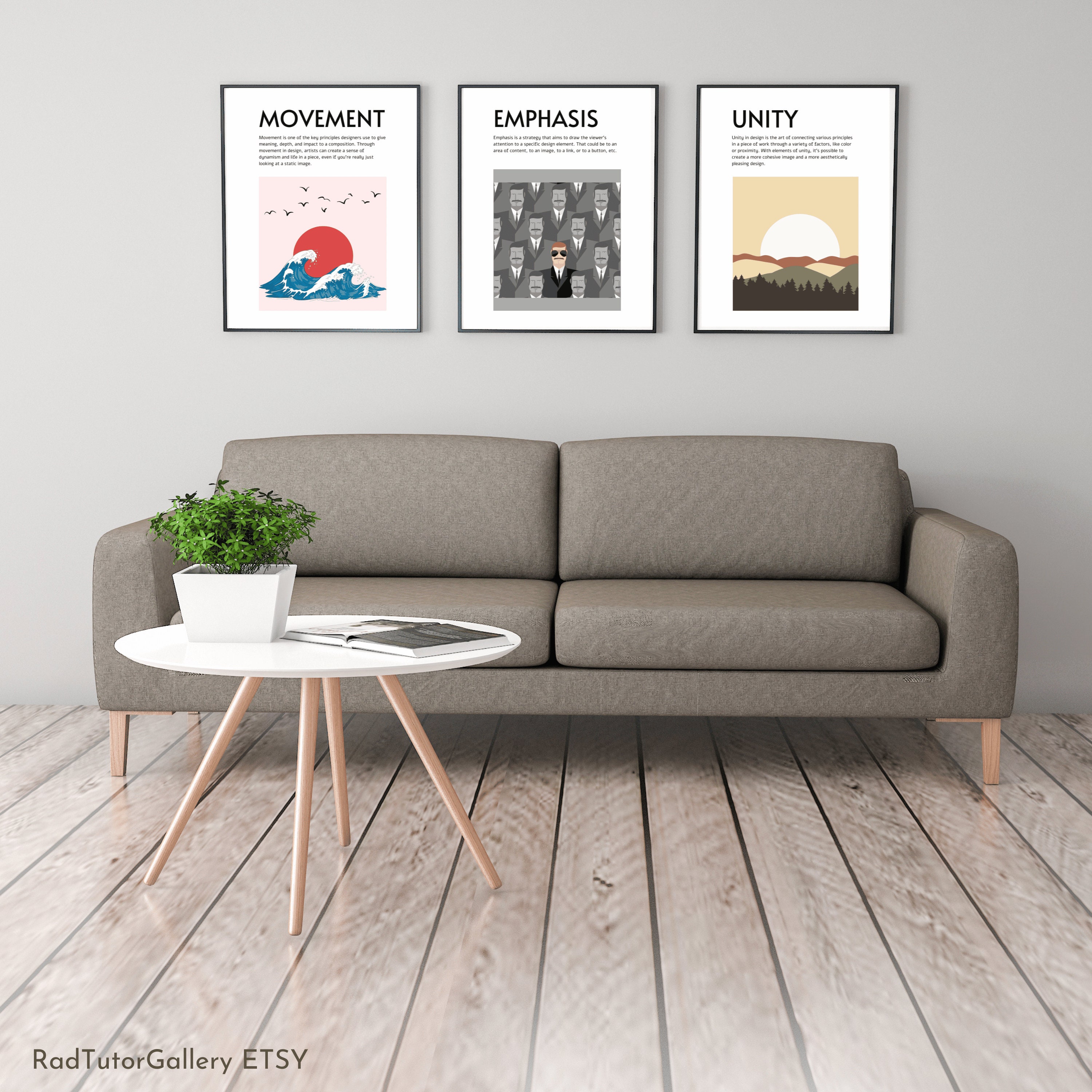 Principles of Design Posters Set of 8, Art Teacher Bulletin Board ...