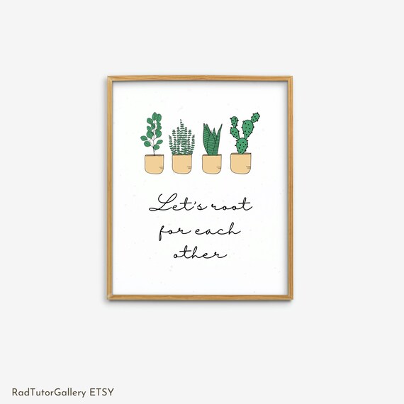 Let's Root for Each Other Classroom Poster Digital Print - Etsy
