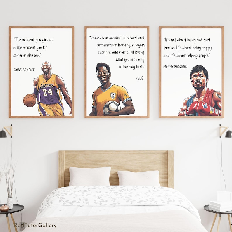 Famous Athletes Posters Set of 15, Inspirational Poster, Classroom ...