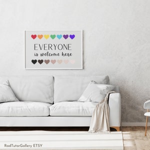 Everyone is Welcome Here Printable Classroom Decor, in This Classroom ...