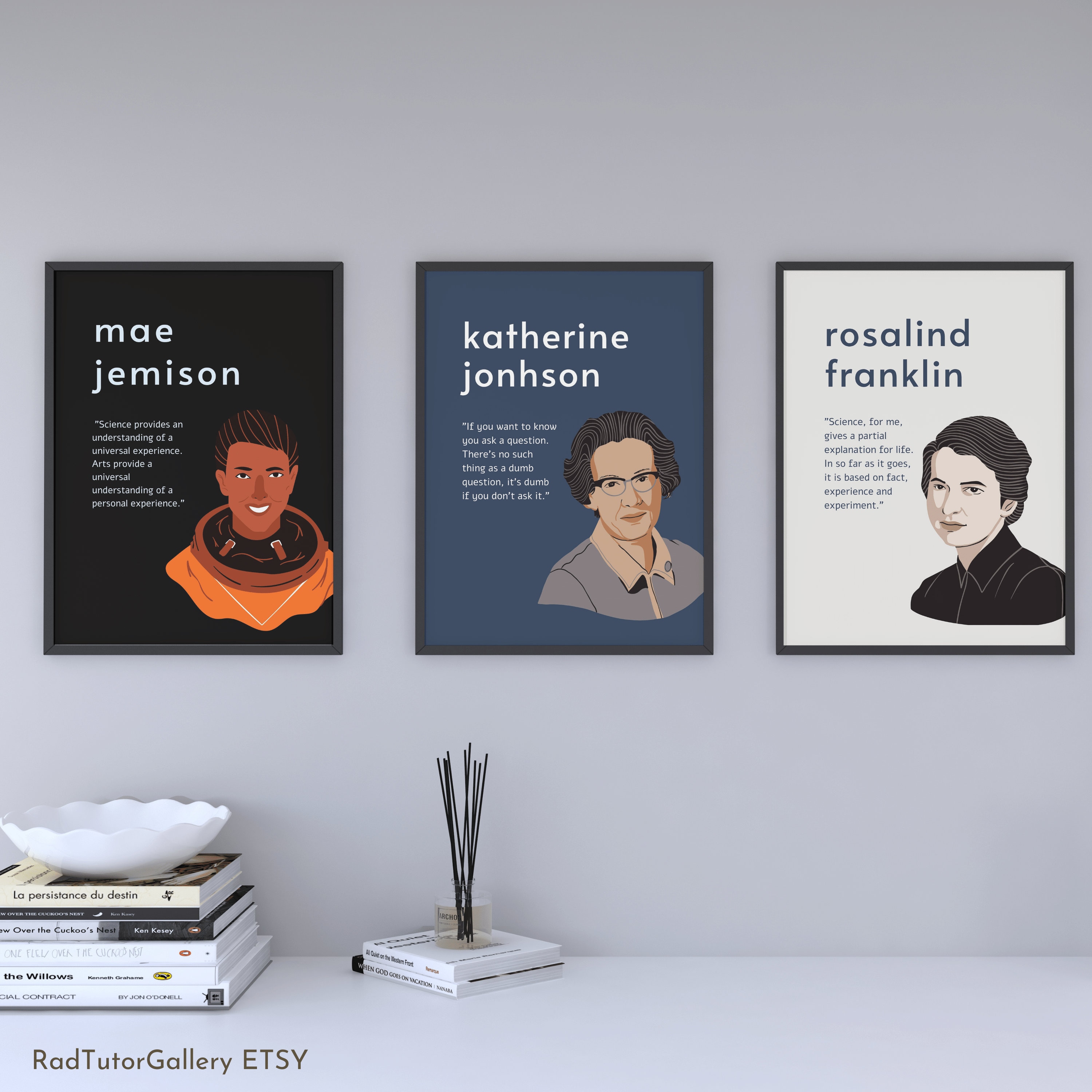 STEM Scientists and Mathematicians Posters Sets of 6, Famous Scientist ...